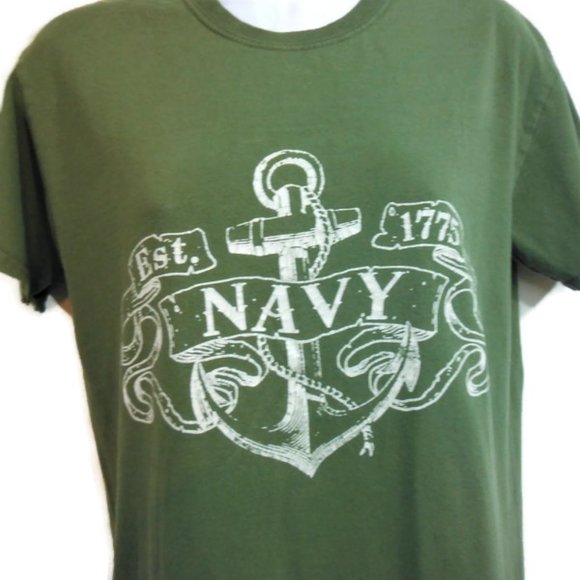 MV Sport | Tops | Mv Sport Womans Us Navy Anchor Logo Tee Shirt S ...